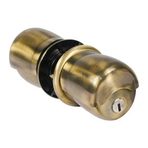 CYLINDRICAL ROUND DOOR LOCK WITH KEY (GOLD)